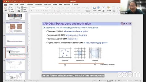 Cfsm Seminar 51 Coupled Cfd Dem For Simulating Granular Flows Involving Irregular Shape