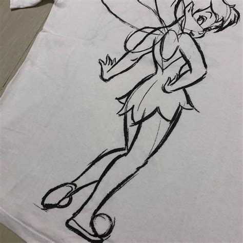 Disney Tinker Bell Graphic T Shirt White Mens Fashion Tops And Sets