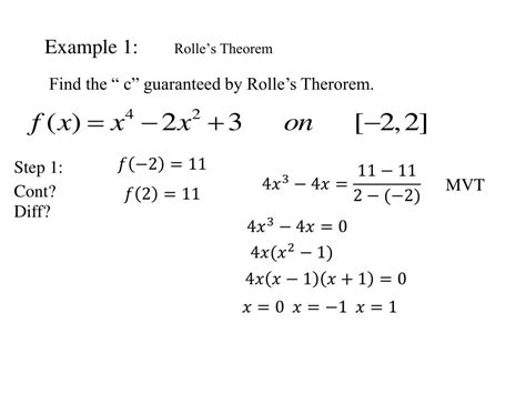 PPT Rolles And The Mean Value Theorem PowerPoint Presentation Free Download ID