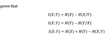 solved prove that i x y h x h x y 1 x y h y