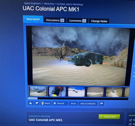 Just Posted A New Apc To The Steam Workshop R Spaceengineers
