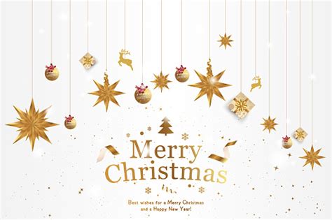 메리 크리스마스와 새해 복 야 흰색 배경에 비문과 사슴 별과 선물 활과 리본 인사말 카드 플랫 벡터 일러스트 Eps10 겨울에 대한 스톡 벡터 아트 및 기타 이미지 Istock