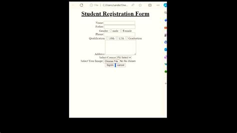 How To Create Registration Form Using Html Shorts Trending Viral Html Htmltutorial Css