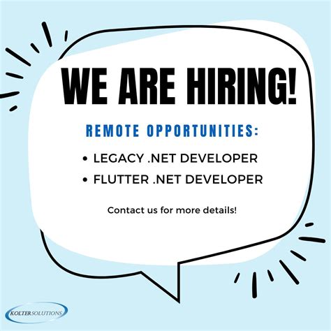 kolter solutions on linkedin hiring hiringnow legacy flutter dotnet dotnetdevelopment…