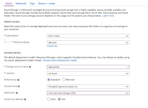Creating Azure Blob Storage Account For Sql Server Backup And Restore