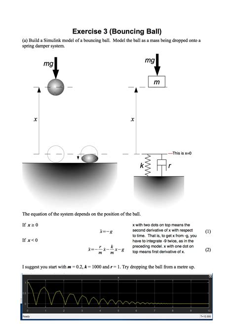 build a simulink model of a bouncing ball model the