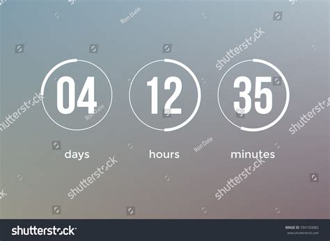 Countdown Web Site Vector Flat Template Stock Vector Royalty Free 594100082 Shutterstock
