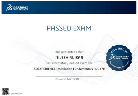 Nilesh Ruikar On Linkedin Successfully Completed 3dexperience Installation Fundamentals R2017x