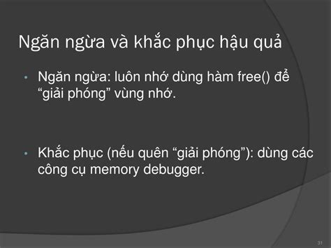 PPT CẤP PHÁT BỘ NHỚ VÀ CON TRỎ TRONG C PowerPoint Presentation ID