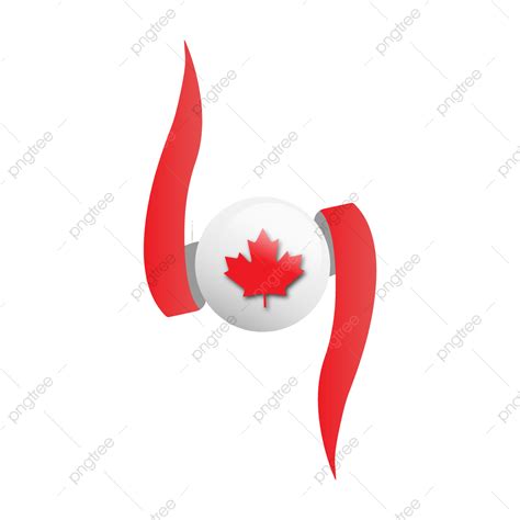 Tape Flag And Maple Leaf Ball Element Canada Day Flag Maple Leaf Png And Vector With