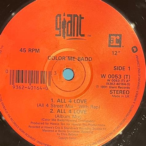 Color Me Badd All 4 Love Uk盤 Othentiquest