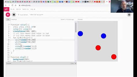 P5js Video 13 Collisions With Multiple Balls Youtube