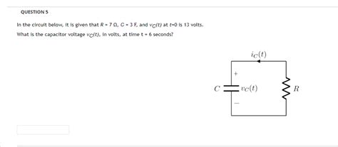 solved in the circuit below it is given that r 7Ω c 3 f