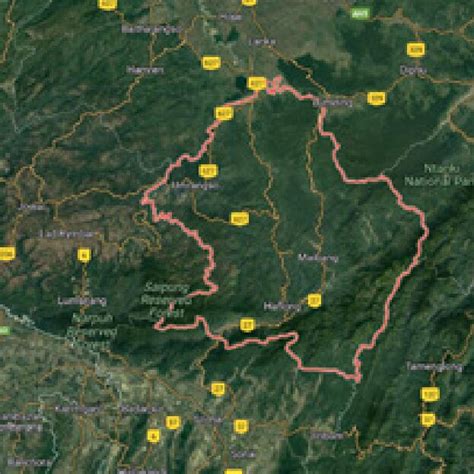 Map Showing The Dima Hasao District Download Scientific Diagram