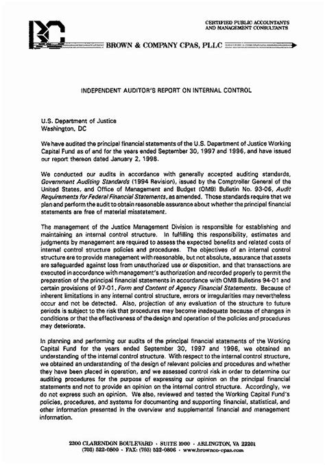 Internal Control Audit Report Template 11 Templates Example