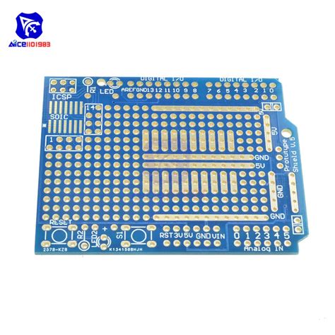 【kamdss015】diymore Prototype Pcb Board For Arduino Uno R3 Fr 4 Fiber 2mm 2 54mm Pitch Prototype