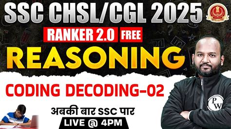ssc chsl reasoning 2025 codind decoding reasoning tricks ssc cgl