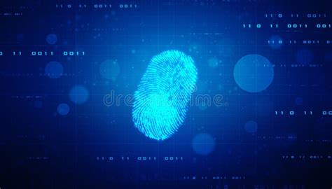 Abstract Security System Concept With Fingerprint On Technology