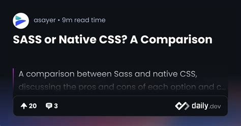 sass or native css a comparison r sass