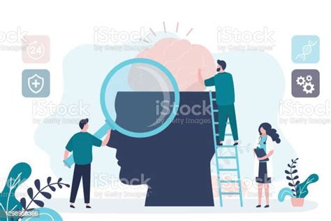 정신 건강 관리 치료 개념 전문 의사는 심리학 치료를 제공하기 위해 노력합니다 작은 사람들 팀워크 정신 건강에 대한 스톡 벡터 아트 및 기타 이미지 Istock