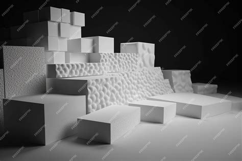 Premium Ai Image White Styrofoam Sheets 3d Renderwhite Styrofoam