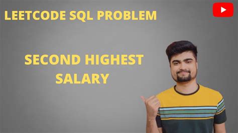 Leetcode Sql Problem Second Highest Salary Sql Interview Youtube
