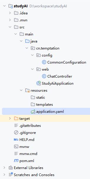 Spring Ai Ollama Deepseek简单交互 代码 最代码