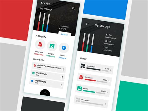 file manager mobile app ui design by webdesk solution on dribbble