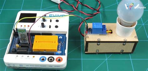 Make Voice Controlled Light Bulb Using Relay And Evive 8 Steps With