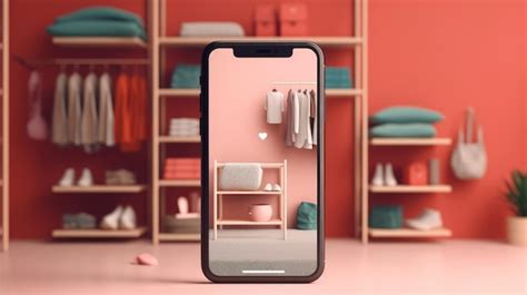 Premium Ai Image Smartphone Displaying Ecommerce App For Easy