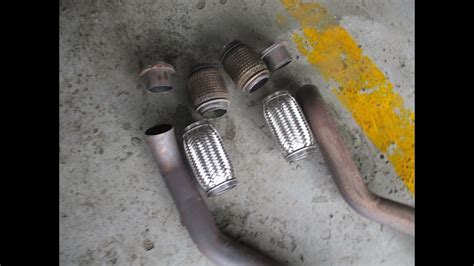 스카이모터스 아우디 A7 30 Tfsi 배기 소음기 자바라 3중코어 벨로즈 플렉시블 교환 Youtube