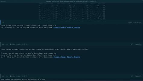 I Get This Error On Startup Error Invalid Face Org Level 1 Remacs