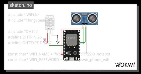 DHT22 ESP32 Thingspeak Copy Wokwi ESP32 STM32 Arduino Simulator