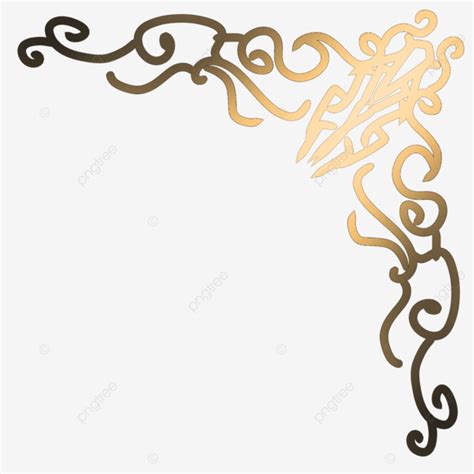 황금색 테두리 코너 장식 삽화 모서리 장식 Png 일러스트 및 Psd 이미지 무료 다운로드 Pngtree