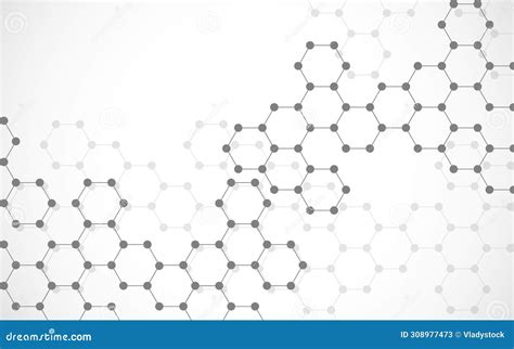 Hexagonal Molecules Background Molecular Structure Of Dna Stock Vector Illustration Of