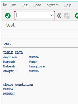 ABAP For Iteration With Where Condition For Statement With Where Clause For Syntax With