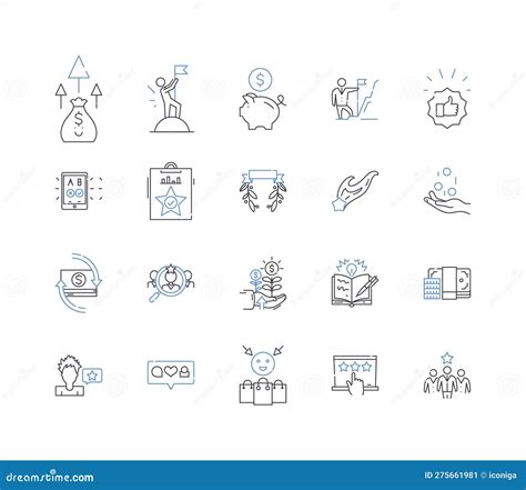 Budget Analysis Line Icons Collection Forecasting Projection Evaluation Cost Allocation