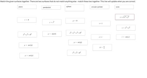 Solved Match The Given Surfaces Together Two Surfaces Do