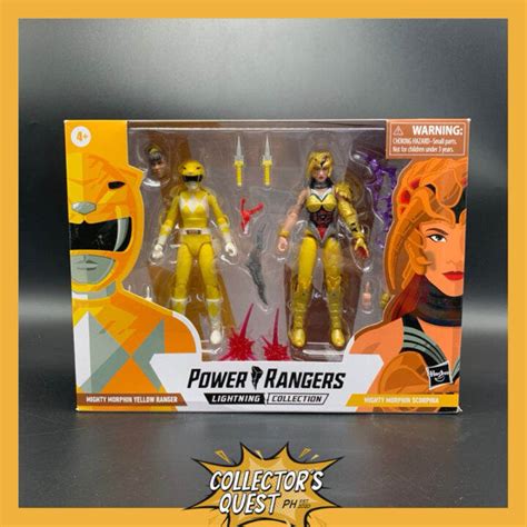 Power Rangers Lightning Collection Mighty Morphin Yellow Ranger Aisha Vs Scorpina 2 Pack Figure