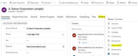 Auditing In Dynamics 365 And Power Apps Carl De Souza