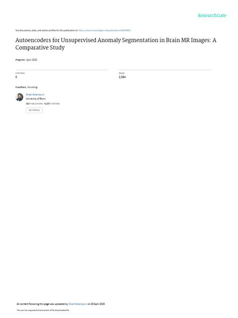 Autoencodersforunsupervisedanomalysegmentation Pdf