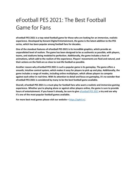 Ppt Efootball Pes 2021 Mod Apk Powerpoint Presentation Free Download