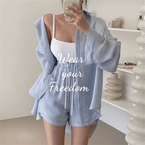 알로항 봄🌷여름set 썸머 루즈핏 셔츠and밴딩 반바지 투피스 세트