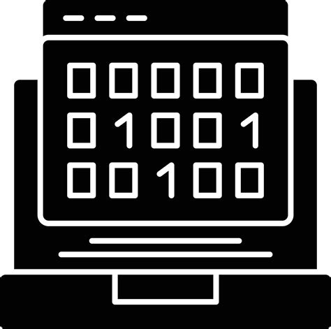 Binary Code Glyph Icon 14759114 Vector Art At Vecteezy