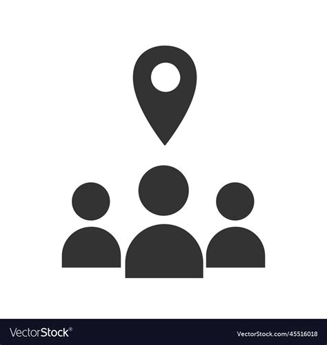 Careergrowth Teamwork Black Icon Royalty Free Vector Image