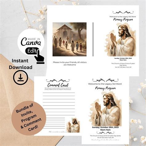 Primary Program Invitation Bundle With Comment Card Invite And Etsy