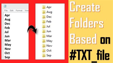 How To Create Multiple Folders From Text File Many Folders At Once Text To Folder Youtube