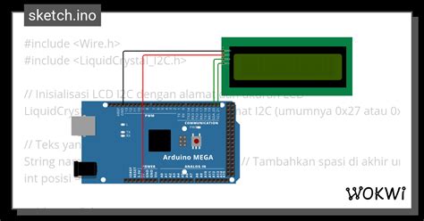 LCD KELOMPOK Wokwi ESP32 STM32 Arduino Simulator