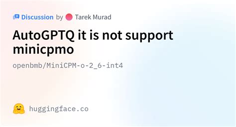 Openbmb MiniCPM O Int AutoGPTQ It Is Not Support Minicpmo