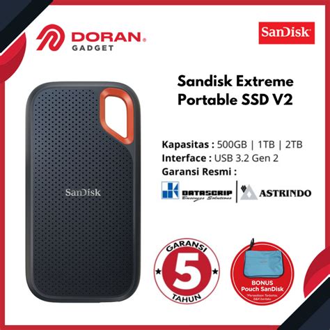 Jual SSD Eksternal Sandisk 1TB E61 Portable SSD Sandisk 1TB SSD External 1TB Garansi Resmi